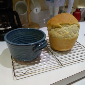 Bread Baker Pottery Bread Baking Pot in Blue Glaze 12 Recipes Included ...