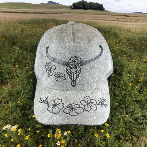 Peonies WIDE Brim Hat Burning Design, Traceable Pattern for Hats, Tool ...