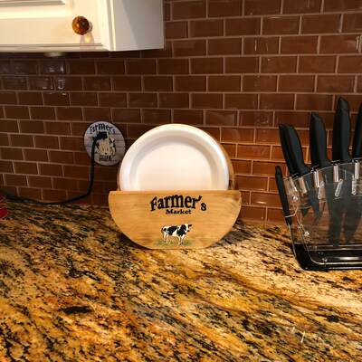 Paper Plate Holder Coffee Theme Coffee Decor Coffee Lovers Gift Bistro ...