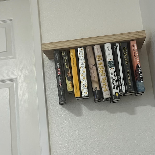 Floating Book Shelves for Wall Mounted Set of 2 - Upside Down Space ...
