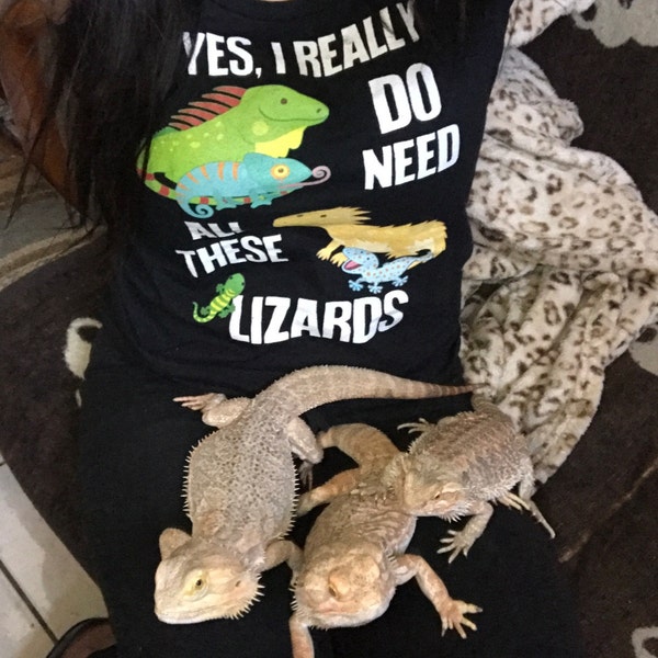 Funny Lizard Shirt, Women Men, Reptile Lover Gift, Bearded Dragon ...
