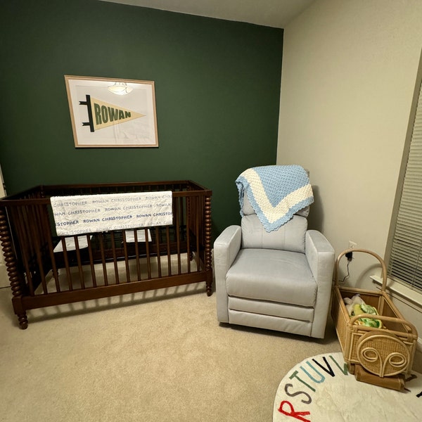 Personalized Pennant With Block Name Letters | Custom Felt Name Pennant ...