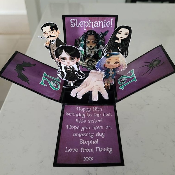 Wednesday Addams Card-in-a-box - Etsy