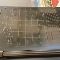 Clear Acrylic Memo Board Floating Message Board Blank Dry Erase Board ...