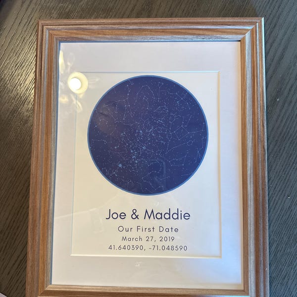 Custom Star Map Night Sky Print Day Sky Map Wedding Gift Constellation ...