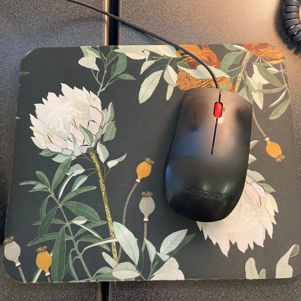 Mouse Pad Protea Floral Mouse Pad Floral Mouse Pad Office Mouse Pad ...