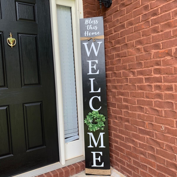 Personalized Rustic Wood Welcome Sign - 6ft Porch Decor - Etsy