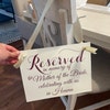 Mother of the Bride Memorial Sign Reserved in Memory of - Etsy