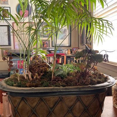 Rusted Metal Flower and Plant Bouquet for Garden Decor Rustic Metal Art ...