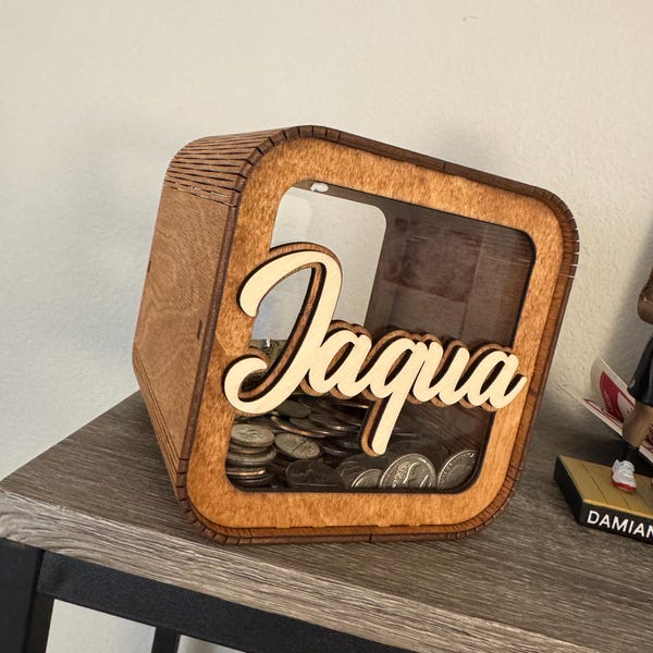 Personalized Piggy Bank, Kids Bank, Money Box, Name Piggy Bank, Wooden ...