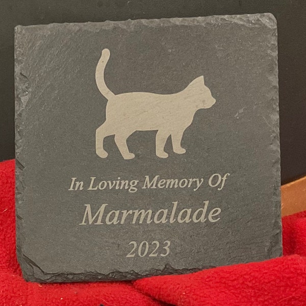 Cat Memorial Stone Pet Kitty Memory Stone Cat Loss Gift Sympathy Gift ...