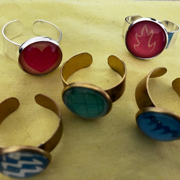 Elemental Planet Rings || Handcrafted Adjustable Rings - Etsy
