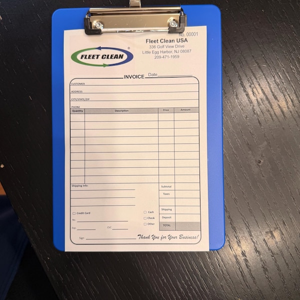 Custom 2-part Invoice Form 8.5 X 5.5 Inches - NCR 2-part Personalized ...