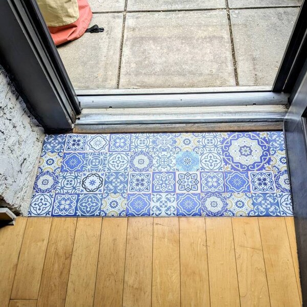 Supernova Red Vinyl PVC Mat, Linoleum Rug, Modern Home Decor, PVC Rug ...