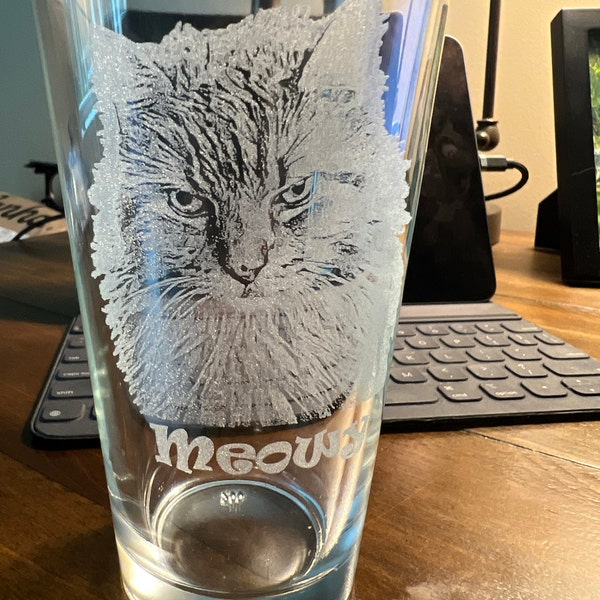 Personalized Photo Engraved Etched Whiskey Glass Whiskey Gift for Dad ...