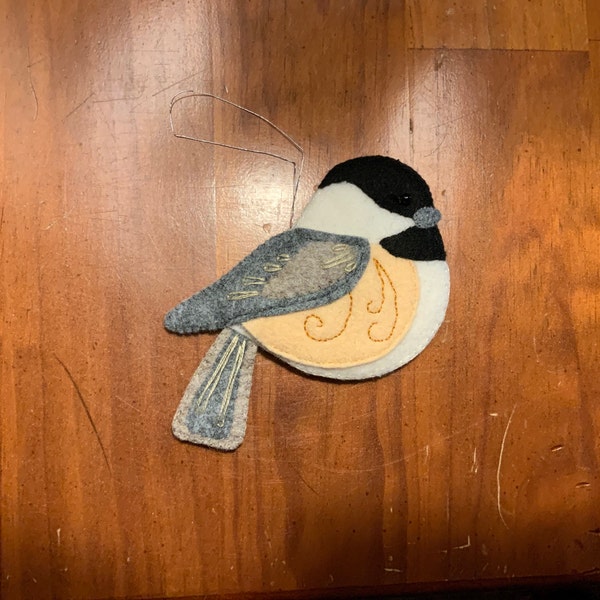 Chickadee Sewing Pattern PDF Backyard Bird Stuffed Ornament Felt ...