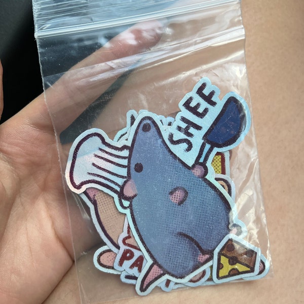 RAT Stickers | Waterproof Holographic Stickers, Rat Sticker, Derpy ...