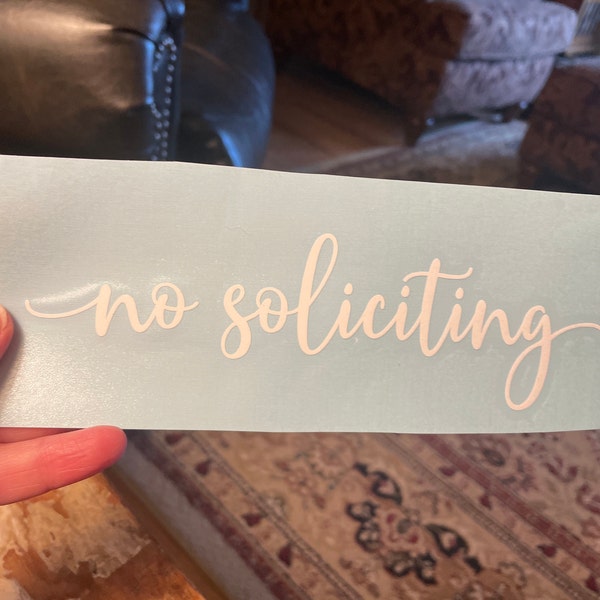 No Soliciting See Dog for Details Decal, Front Door Vinyl, No ...