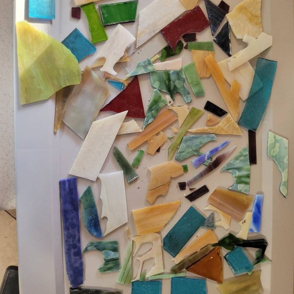 Colorful Stained Glass Scrap Pieces – Ideal for Mosaics, Resin Art ...