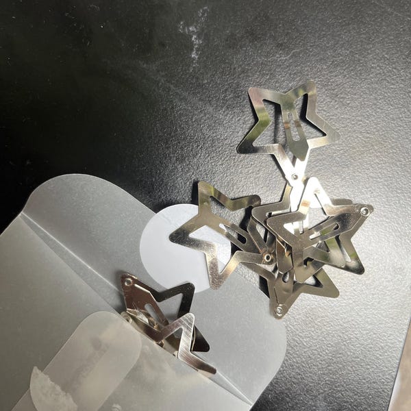 SIX-PACK Y2K Star Shaped Hair Snaps - Etsy