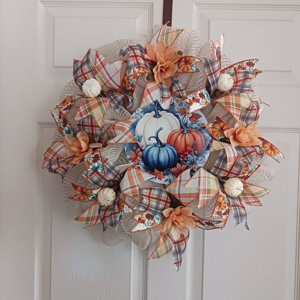 Round Fall Wreath Sign, Fall Wreath Sign, Personalize It by Pam, Signs ...