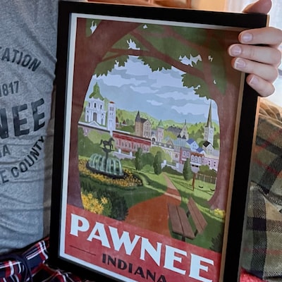 Pawnee Indiana Travel Poster Parks and Recreation Department - Etsy