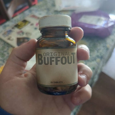 Fallout 4 Inspired Unofficial Weathered Buffout Glass Bottle Container ...