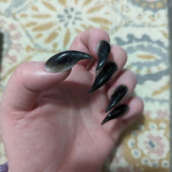 Black Werewolves Claws, Werewolf Nails, Claw Press on Nails, Cosplay ...