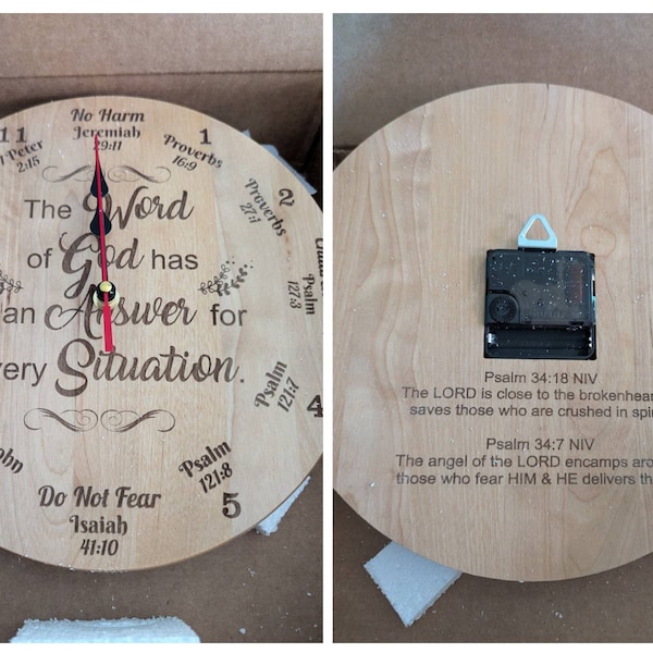 Christian Clock, Bible Verse Clock, Word of God, Wedding Gift ...