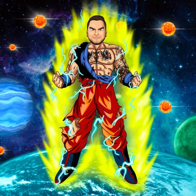 Dragon Ball Z Custom Portrait valentine Day Gift for Him anniversary ...