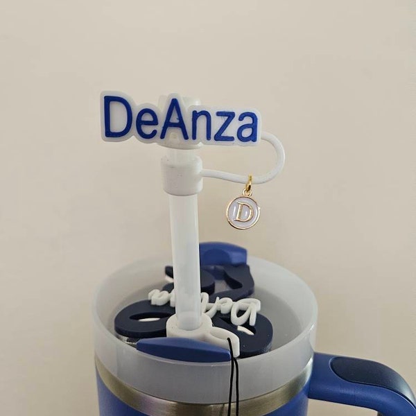 3D Printed Name Straw Topper,personalized Straw Cap With Letters Charms ...