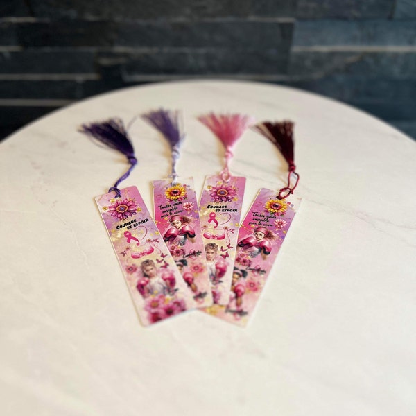 Bookmark-breast Cancer Awareness-courage-hope-fight-fighters -boxing ...