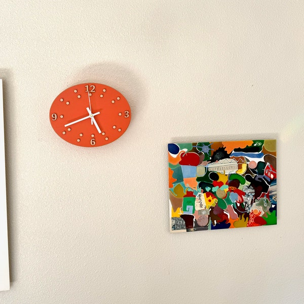 Red Desk Wood Organizer, Desktop Organizer Set, Office Accessories for ...