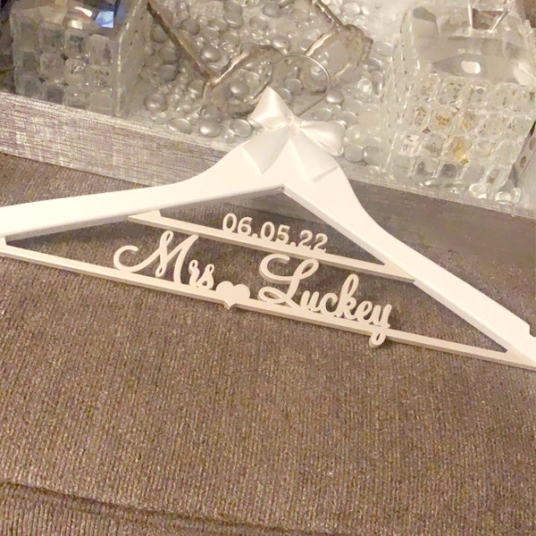 Personalized Hanger, Custom Hanger, Lazer Name Hanger, Wedding Hanger ...