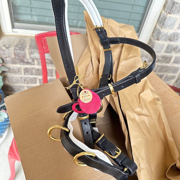 Noseband With Chain Lazypony, Handcrafted Cavesson With Chain, Metal ...