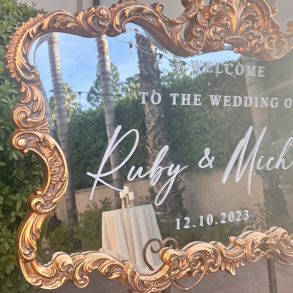 Welcome to Our Wedding Wall Decal - Welcome Stick for Mirror ...