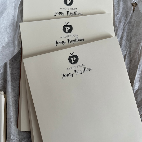 Ultimate Teacher Gift Bundle: Personalized Notepads, Note Cards and ...