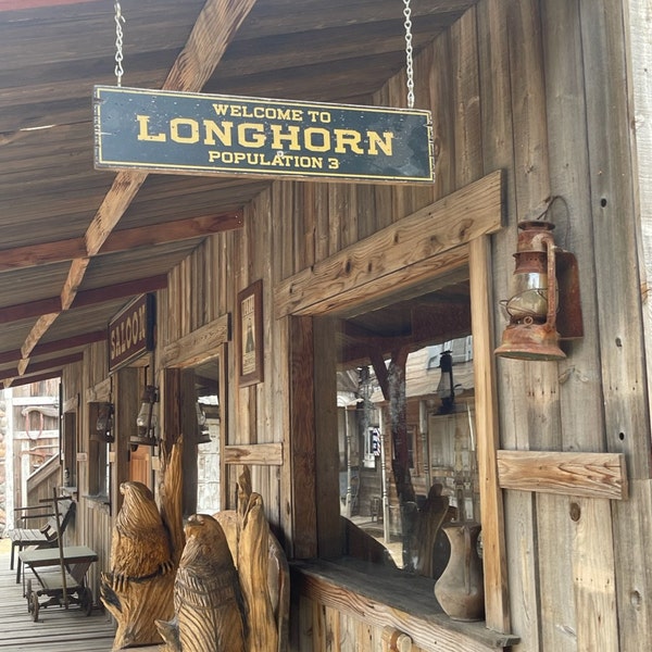 Custom Ghost Town Population Sign - Rustic Hand Made Vintage Wooden ...