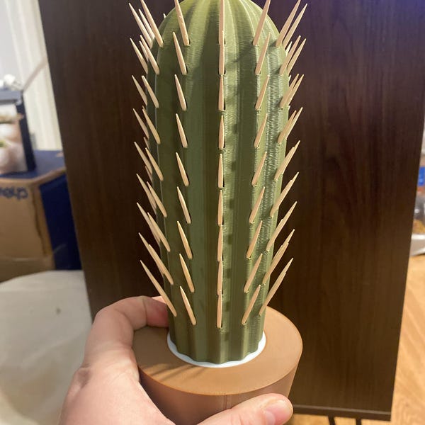 3D Printed Cactus Toothpick Holder: Succulent Plant Decor - Etsy