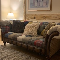 Unique British Handmade 3 Seater Patchwork Chesterfield Sofa ...