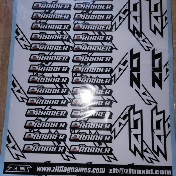 Mini Number Plate Decals - Personalized Sheet of 11 Decals - Etsy