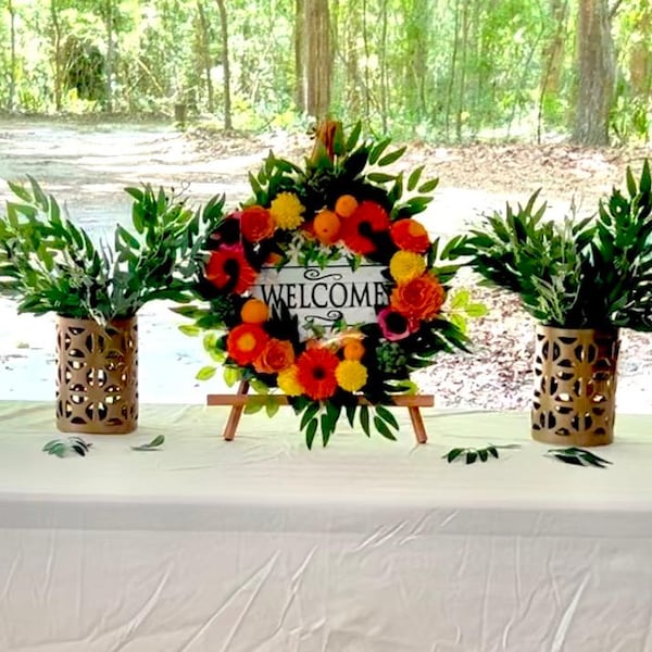 Blue Floral Welcome Sign, Rustic Shiplap Welcome Sign, Blue Collector ...