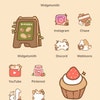Kitty Bakery App Icon Set | Kawaii Aesthetic Theme for Android IOS ...