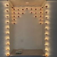 Buy Traditional Indian Hanging Diya With Brass Bell at Base - Set of 10 ...