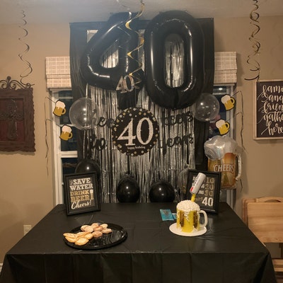 Cheers and Beers to 40 Years Party Pack 40th Birthday Balloons 40th ...