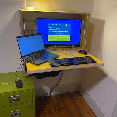 Small Folding Desk Drop Down Desk Space Saving Desk Office - Etsy