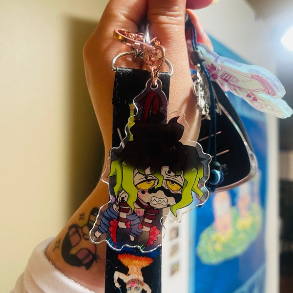 Gyutaro Acrylic Holographic Keychain - Etsy