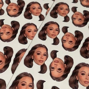 Personalised Custom Vinyl Face Stickers, Makes A Unique Personalised ...