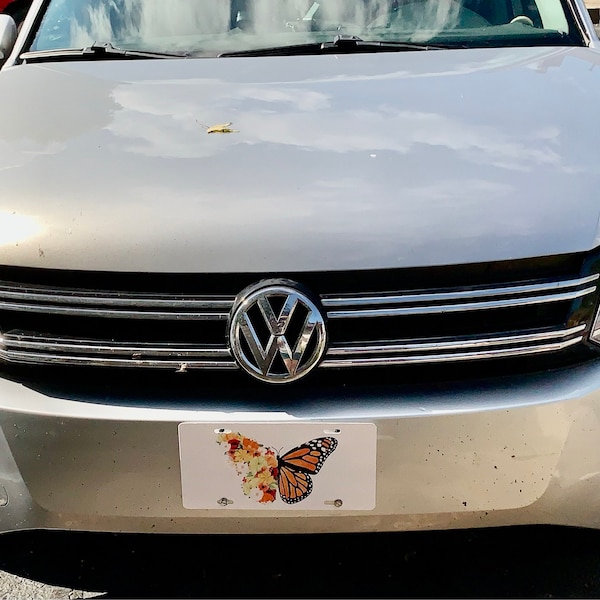 Floral Butterfly Front License Plate - Etsy