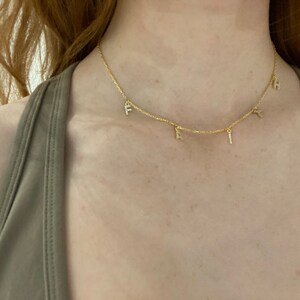 Dainty Script Name Necklace Silver Script Font Necklace | Etsy